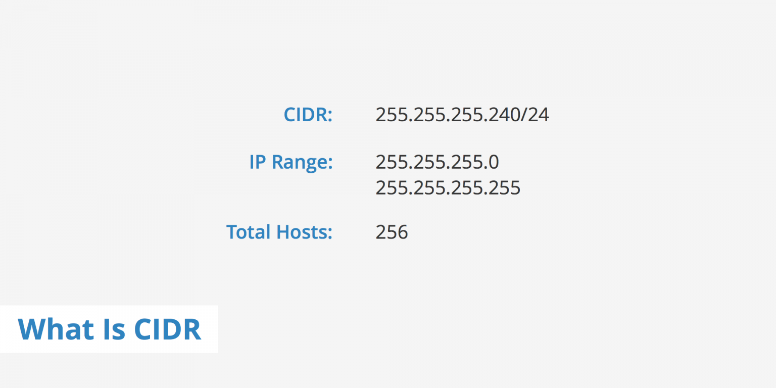 CIDR là gì? CIDR hoạt động như thế nào?