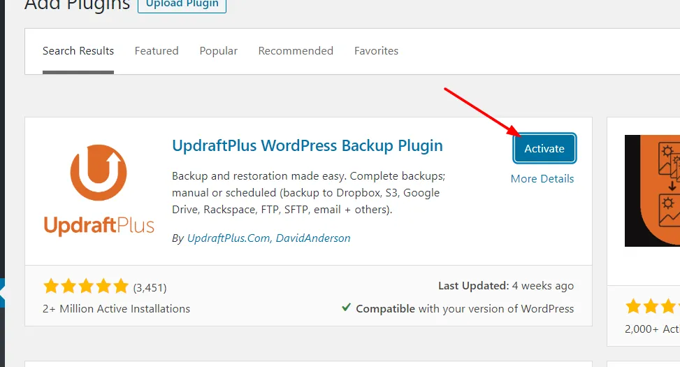 Top 7 plugin backup WordPress nhanh chóng 2022