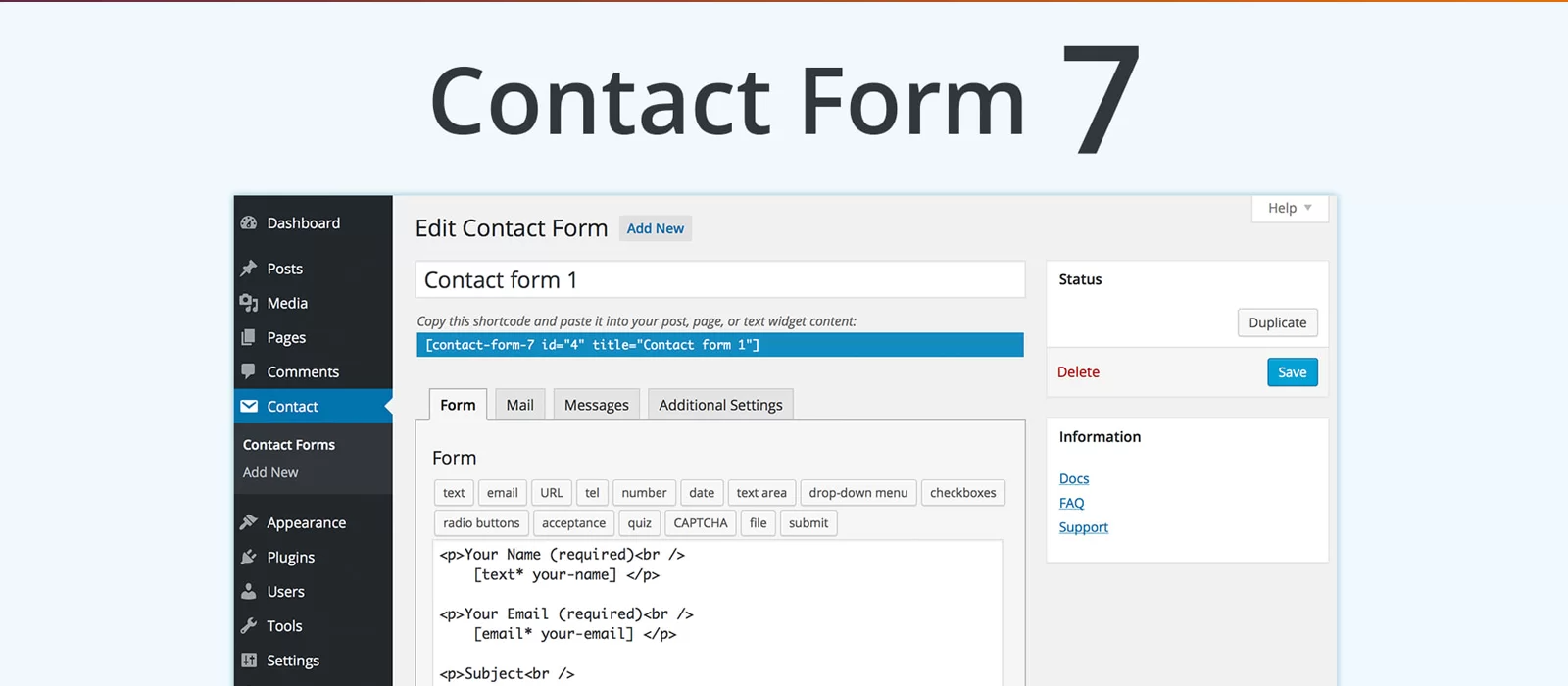 Hướng dẫn sử dụng Contact Form 7 chi tiết nhất