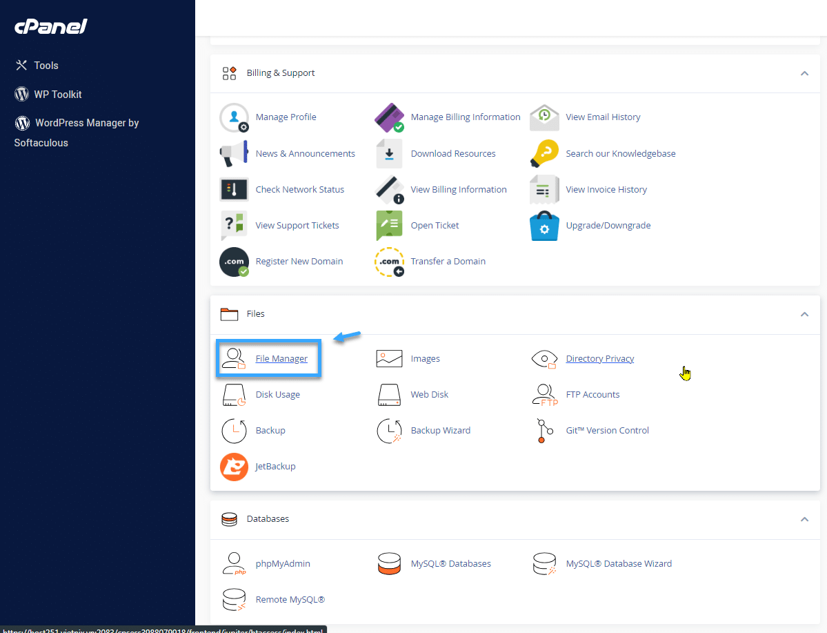 Hướng dẫn sử dụng WordPress Toolkit trên hosting cPanel